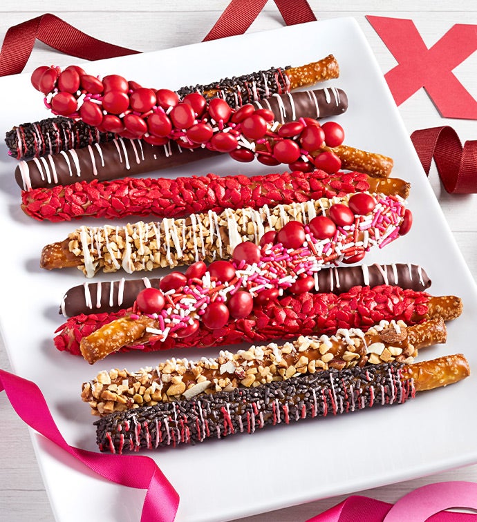 Valentine's Day Gourmet Pretzel Rods